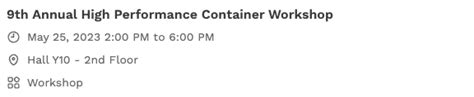 Hpcw High Performance Container Workshop Container In Hpc