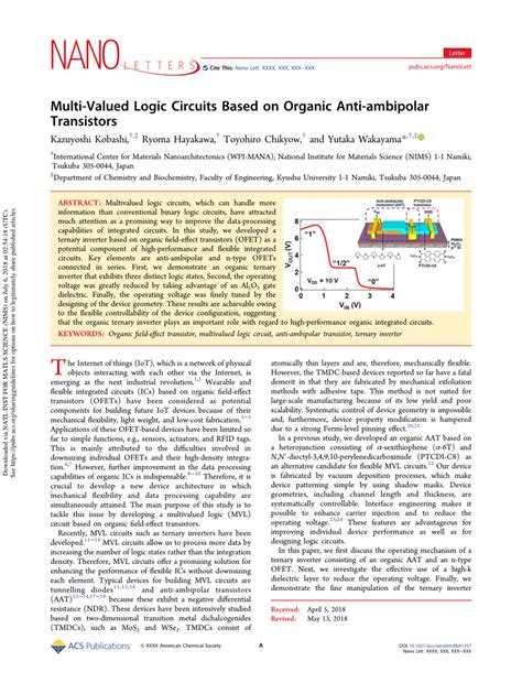 pdf multi valued logic circuits based on organic anti ambipolar