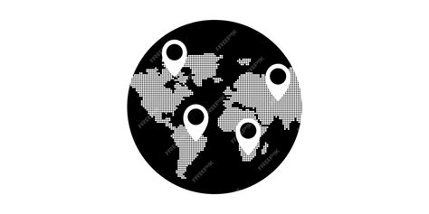 premium vector globe with pin vector icons location on planet or