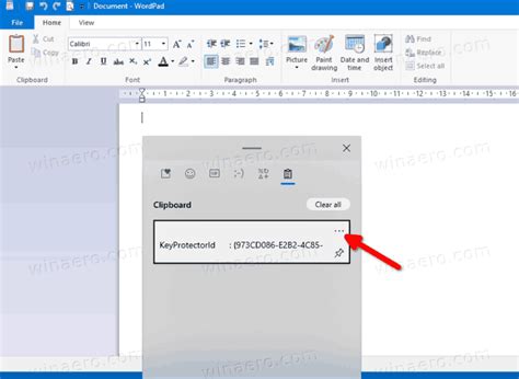 paste as plain text in windows 10 using clipboard history