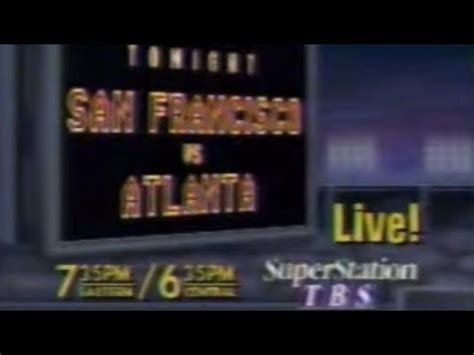 July 24 1989 Giants At Braves Superstation Tbs Promo Youtube