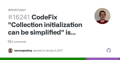 Codefix Collection Initialization Can Be Simplified Is Suggested In