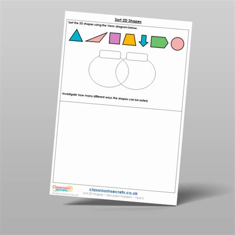 Year 2 Sort 2d Shapes Discussion Problem Resource Classroom Secrets
