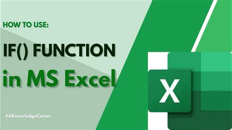 Ms Excel Use Of If Else Function And Formula Youtube