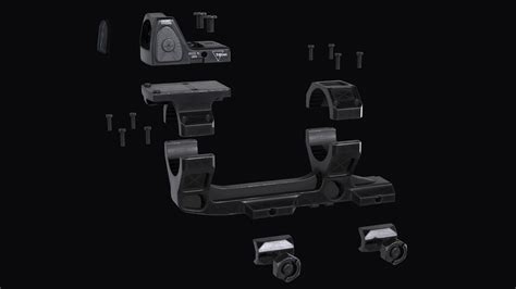 3d Model Super Precision Scope Mount With Trijicon Rmr Red Dot Sight Vr Ar Low Poly Cgtrader