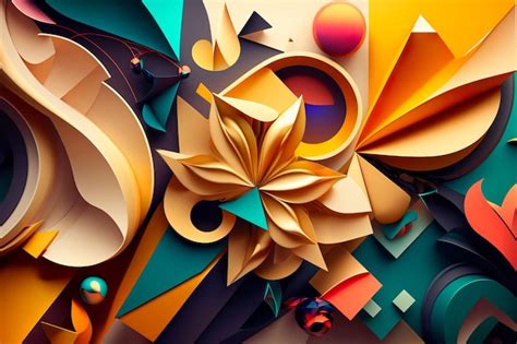 Premium Photo Geometric Overlapping Background Abstract Geometric