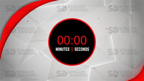 Stream Count Up Timer Overlay Arctic Red And White Stream Designz