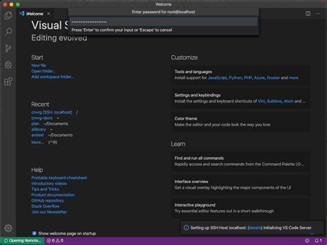 Use Remote SSH In Visual Studio Code Cnvrg Io Docs