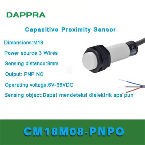 Jual M18 8mm Pnp No Dc Capacitive Proximity Sensor Replace Cr18 8dp Oc61 Jakarta Utara
