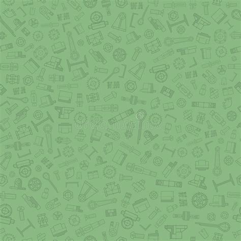 Technical Drawing Unique Machine Details Seamless Editable Pattern Of