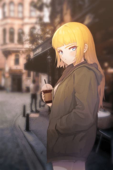 Safebooru 1boy 1girl 4sm98 Absurdres Bangs Blonde Hair Blue Eyes