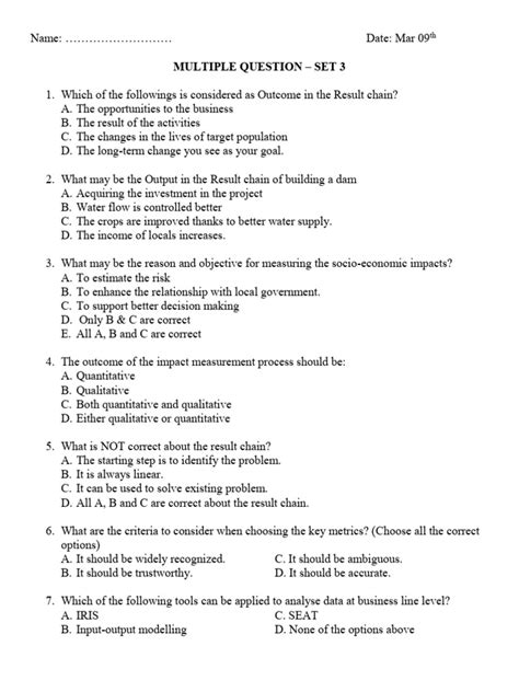 Mcq 3 Pdf Quantitative Research Qualitative Research