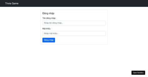 Trivia Final Example Codesandbox