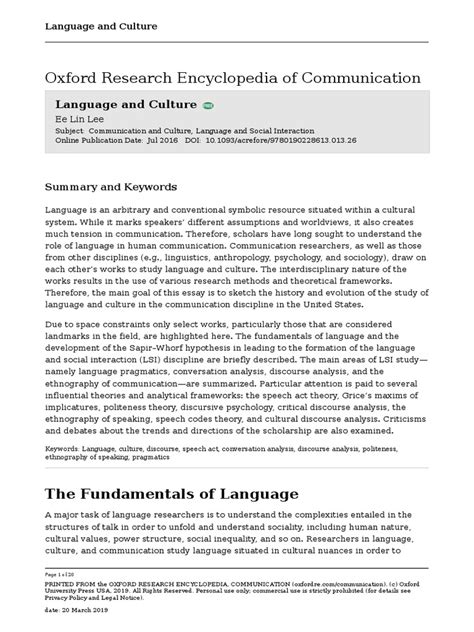 Linguistic Relativity Pdf Ethnography Linguistics