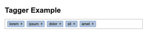 Github Jcubic Tagger Zero Dependency Vanilla Javascript Tag Editor