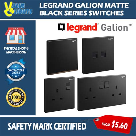 Legrand Galion Black Series Switch Socket Heater Door Bell Data Socket