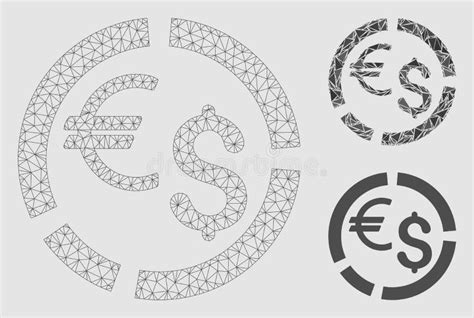 Currency Diagram Vector Mesh Network Model And Triangle Mosaic Icon Stock Vector Illustration