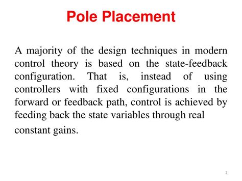 Ppt Pole Placement Powerpoint Presentation Free Download Id 2395420