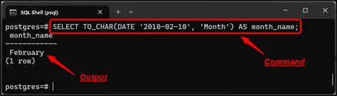 How To Get The Month Name From A Date In Postgresql — Commandprompt Inc