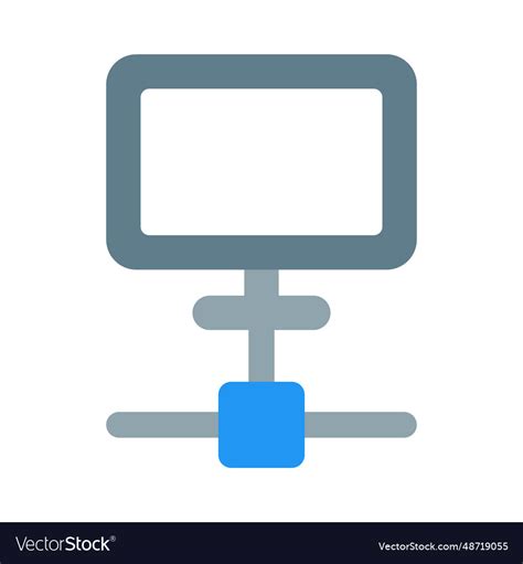 server computer connected to an internet network vector image