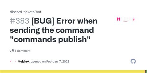Bug Error When Sending The Command Commands Publish · Issue 383