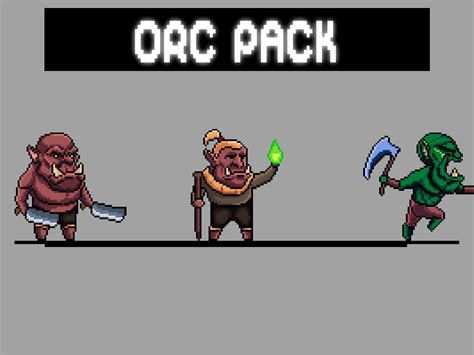 Free Orc Sprite Sheets Pixel Art By 2d Game Assets On Dribbble