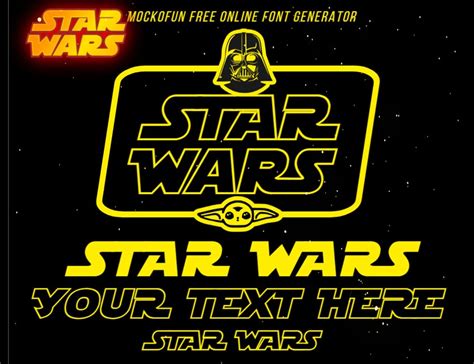 Star Wars Font Generator Mockofun