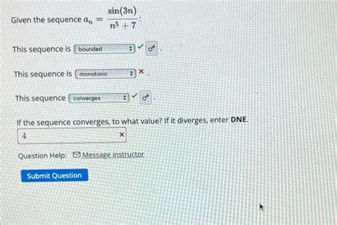 solved given the sequence an n5 7sin 3n this sequence is