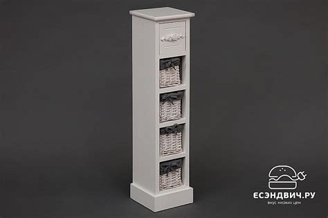 Тумба 1 ящ 4 корз Floral Бриджит МДФ Дерево цвет Слоновая кость Tch 10966 Купить Тумбы