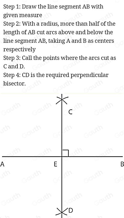 solved construct the perpendicular bisector of the segment [geometry]