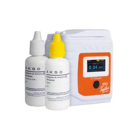 Combo Ak43 Amônia Tester Ak4043 Reagente Líquido Para Amônia
