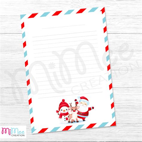Mikulás Levélpapír Mikulás Rénszarvassal Mimee Creation