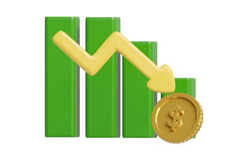 동전과 막대 그래프 개념은 금융 투자 비즈니스 주식 상승 및 하락을 보여줍니다 3d 렌더링 0명에 대한 스톡 사진 및 기타 이미지 Istock