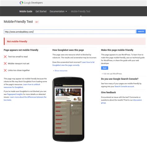 New Mobile Friendly Test From Google Search Console