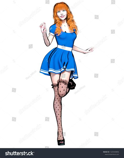 Sexy Anime 3d Doll Japanese Anime Stock Illustration 1325940896