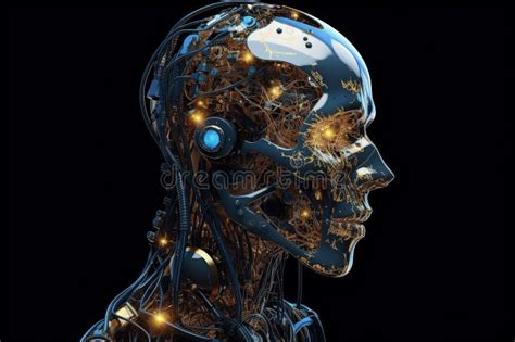 Android Or Robot With Artificial Intelligence Generative Ai Stock Illustration Illustration
