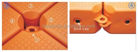 HDPE Modular Barge Floating Dock Blocks With Motors