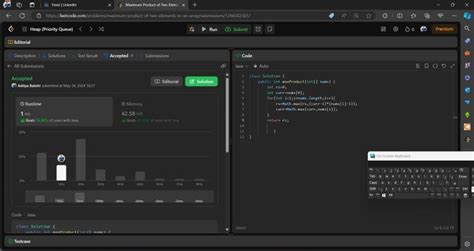 aditya bakshi on linkedin maximum product of two elements in leetcode