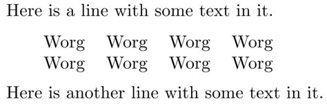 Tables Add Space Before And After Tabular Environment Tex Latex
