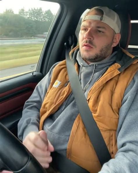 Redneck Jerks And Cums While Driving His Truck