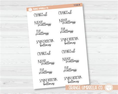 Frequent Chore Reminders Script Planner Stickers FC12 T 316 B Etsy