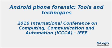 Android Phone Forensic Tools And Techniques S Logix