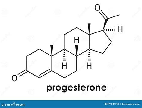 Chemical Formula Of Progesterone Hormone Vector Molecule Structure 271047742