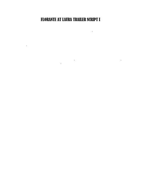 Florante At Laura Trailer Script I Pdf