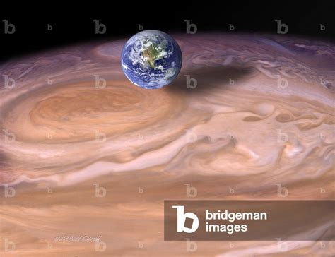 Image Of The Earth Compares To The Great Red Spot Of Jupiter