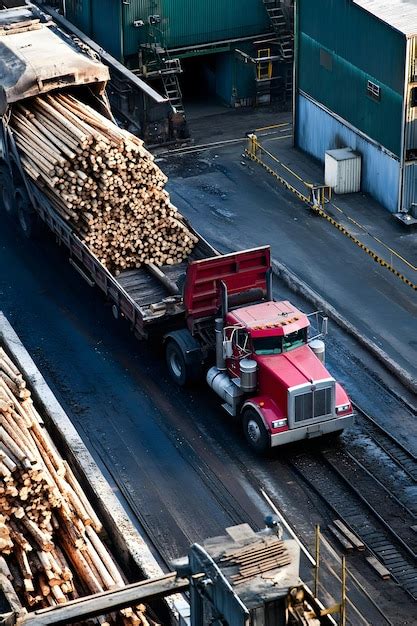 premium photo logging truck in action efficient timber transport and