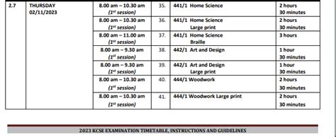 Knec Releases 2023 Kcse Timetable Issues Strict Guidelines