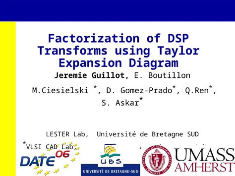 Ppt Factorization Of Dsp Transforms Using Taylor Expansion Diagram
