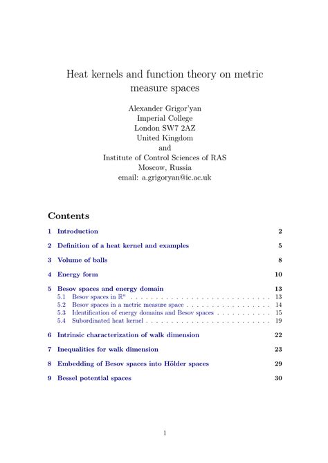 Heat Kernels And Function Theory On Metric Measure Spaces Docslib
