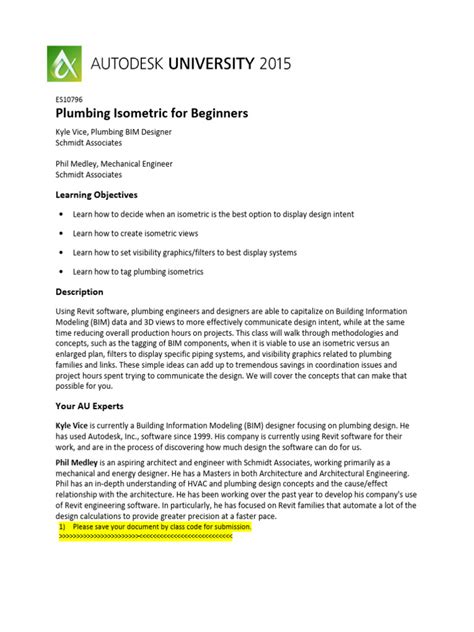 Handout10796es10796 Pdf Autodesk Revit Building Information Modeling